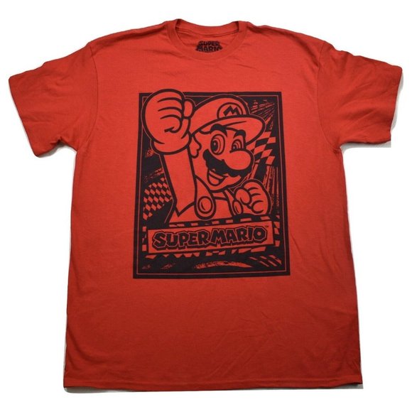 Nintendo | Shirts | Super Mario Mens Super Mario Red Tee Shirt New ...